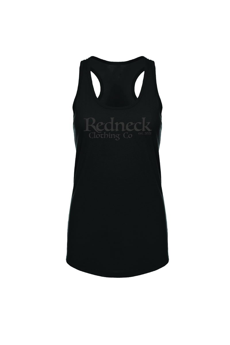 Women’s Racerback Tank Top - Redneck Grey Logo - Redneck Clothing Co.